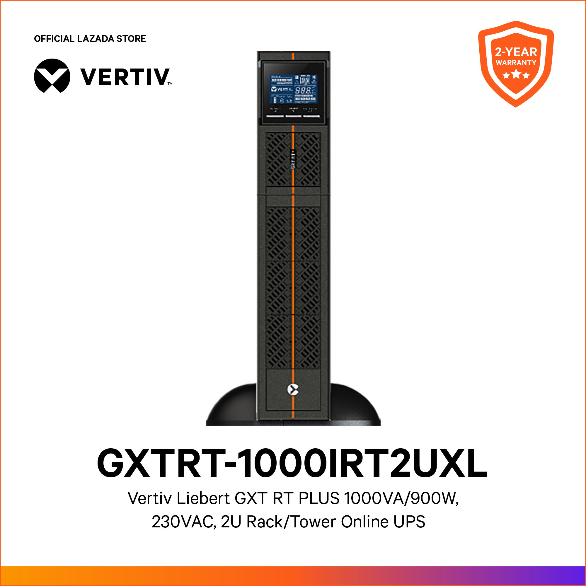 Vertiv™ Liebert® GXT RT PLUS 1000VA/900W, 230VAC, 2U Rack/Tower Online UPS | Lazada PH