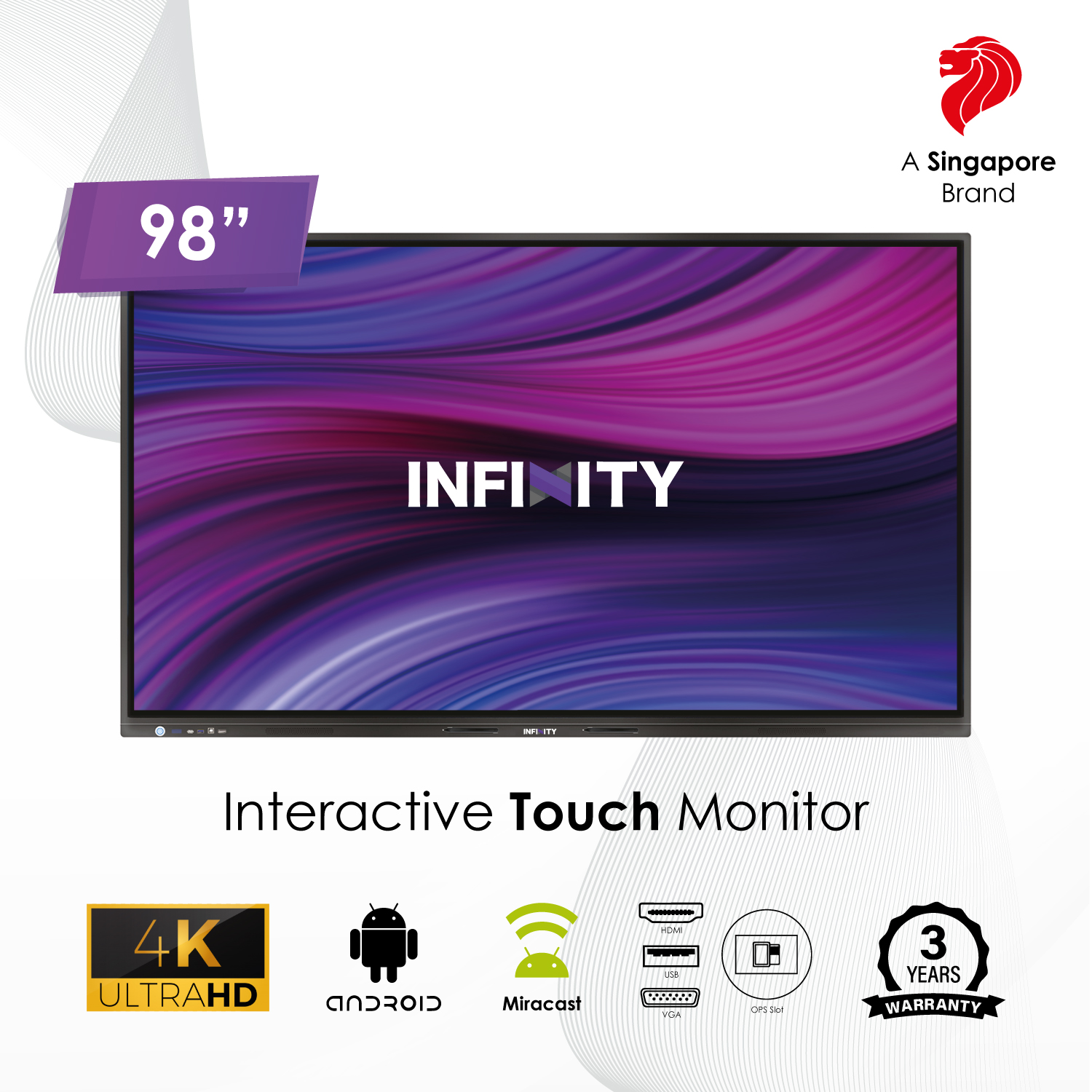 InfinityPro X Series Interactive Display - 98" | Writable Screen ...