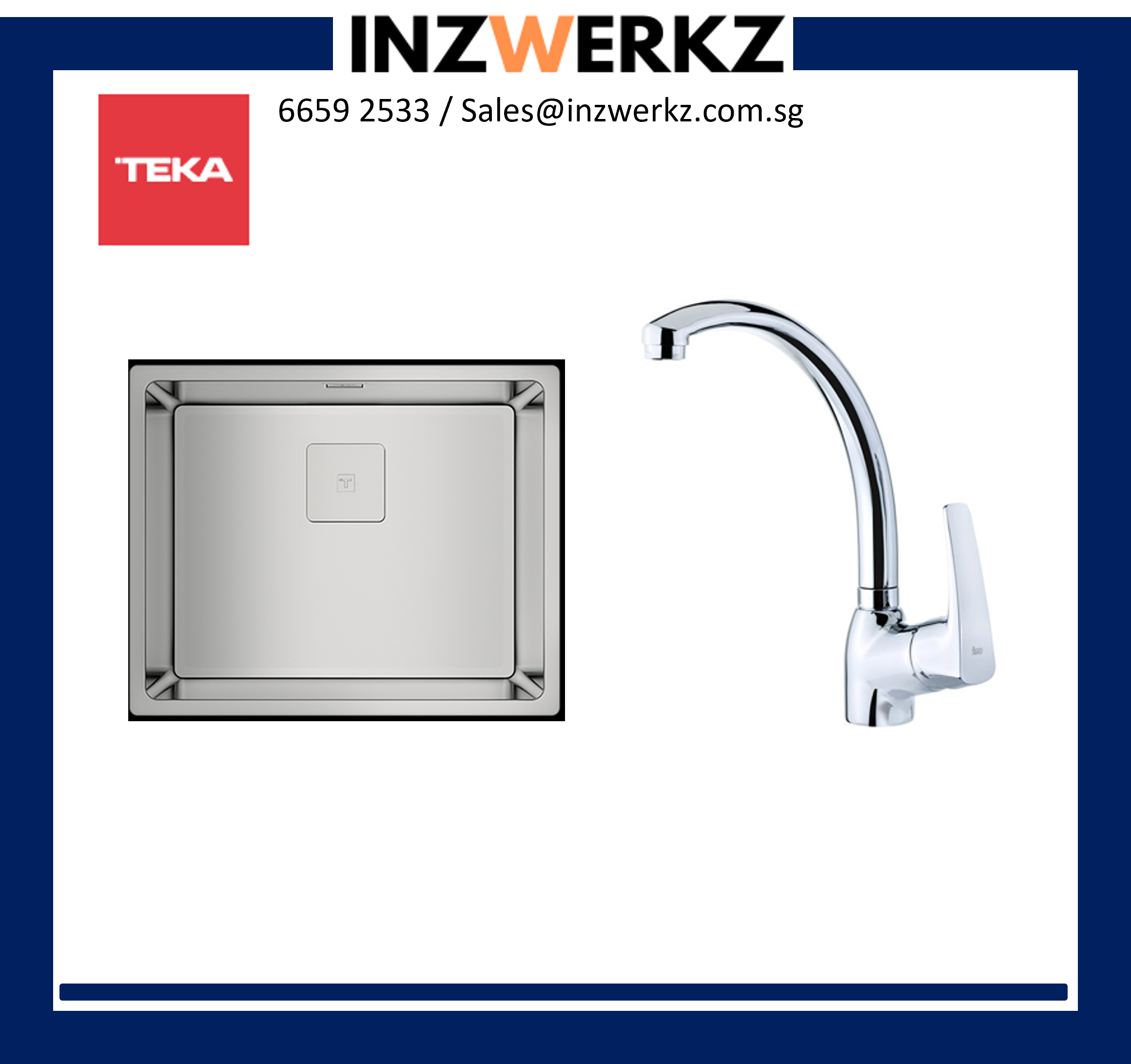Teka FlexLinea RS15 50.40 3 in 1 Mount Kitchen Sink Bundle with Teka ...