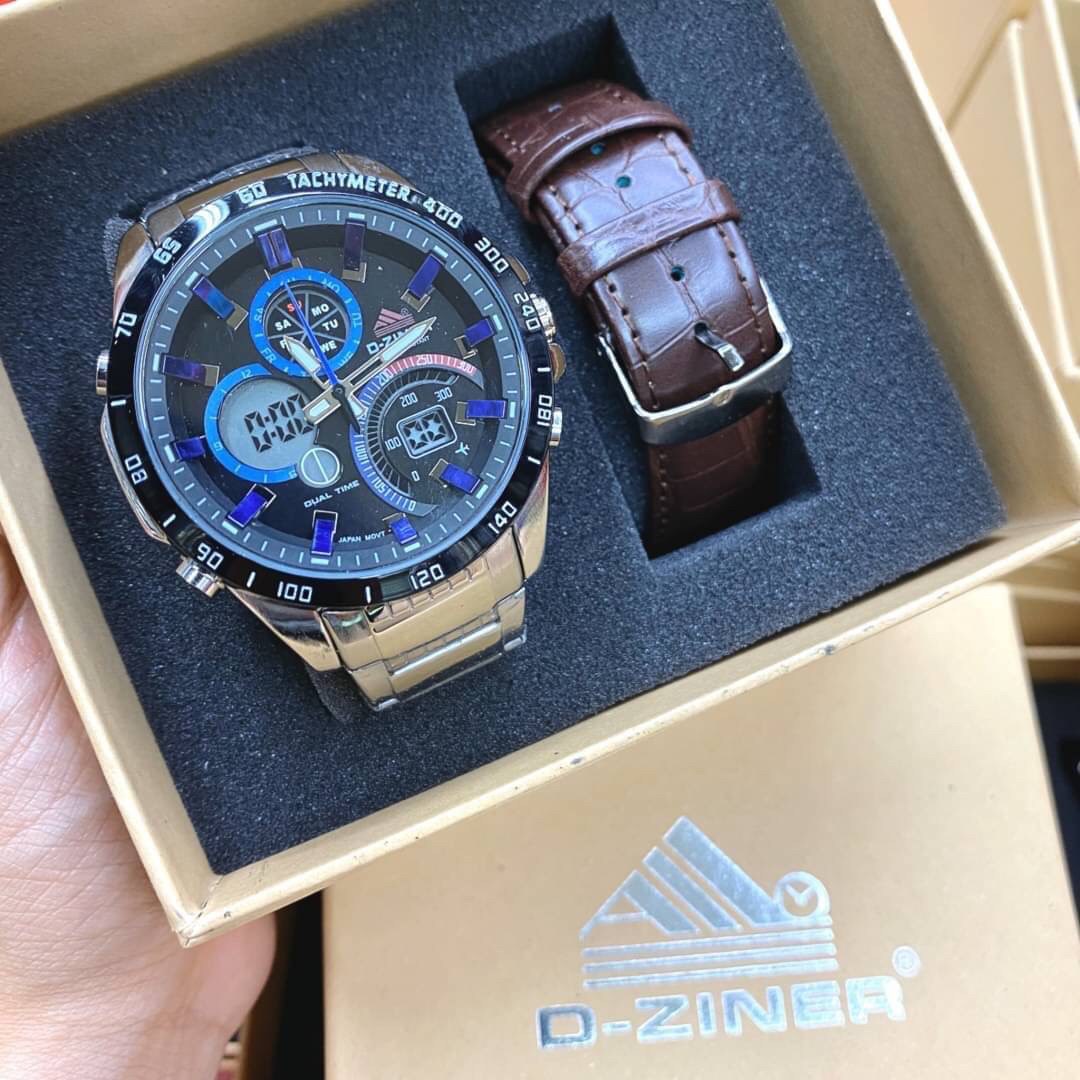 D-ZINER นาฬิกาแท้ กันน้ำ 30m. แถมฟรีกล่องแบรนด์ ฟรีผ้าเช็ด เซ็ทเวลา ...