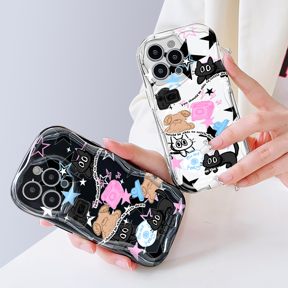 YYDS for Samsung J2 J7 Prime Back Cover Love Star Cream Texture Wavy ...