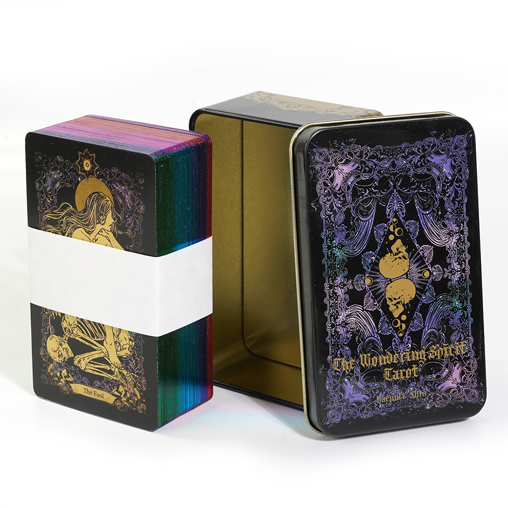 NEW 【Special offer】The Wandering Spirit Tarot Storage Box Metal 78 Pcs ...