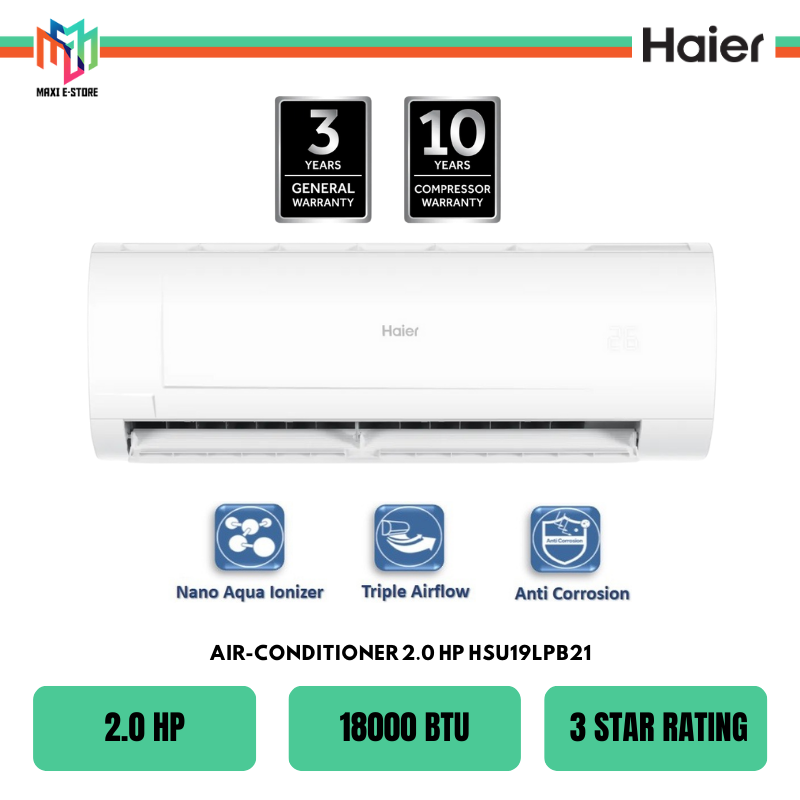 Haier HSU-10LPB21 HSU-13LPB21 HSU-19LPB21 R32 Non-Inverter Series Air ...