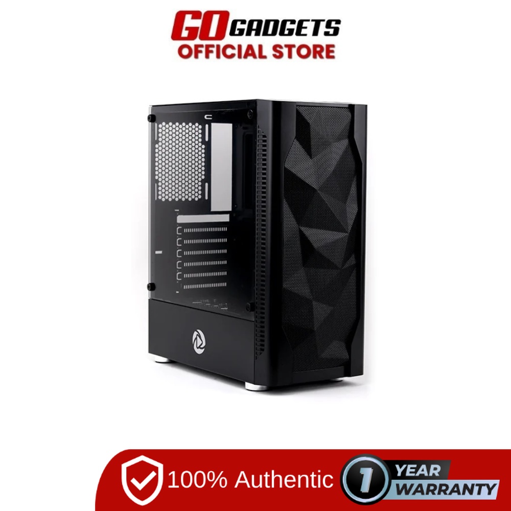 Inplay Meteor 03 ATX MicroATX Mini ITX Tempered Glass PC Case Black ...