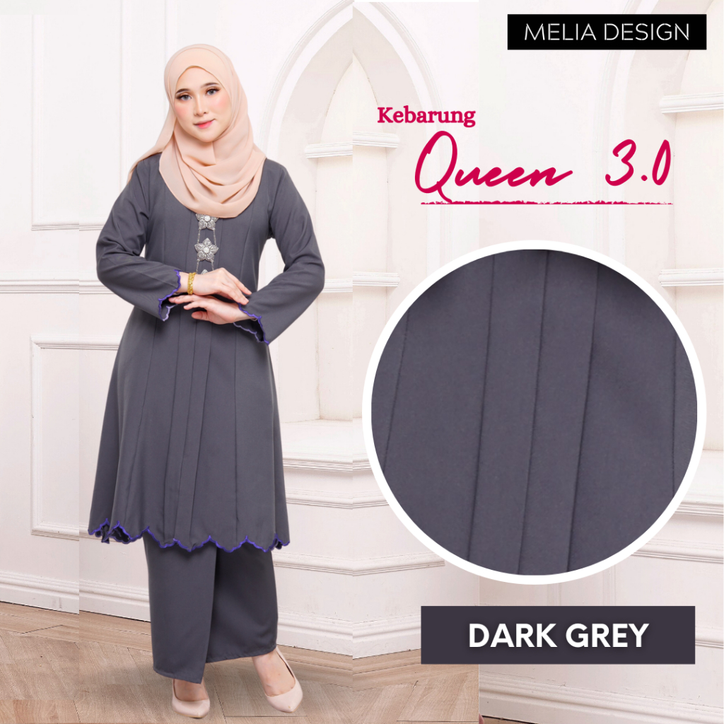 By Melia Design Baju Hot Raya 2024 Kebarung Moden Sulam Biku Cotton ...