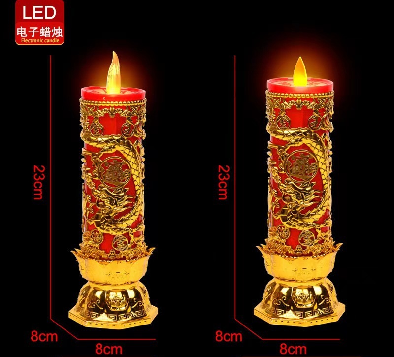 Buddha God Table Lamp 神台灯 Led Light Offering Worship Lamp 1 Pair Candle ...