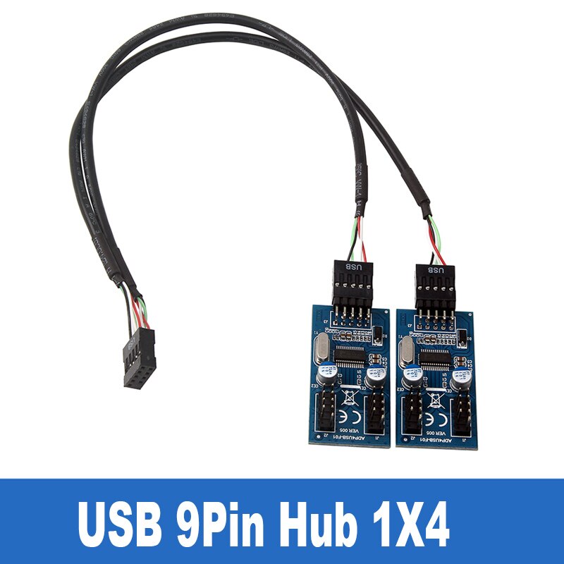 USB 2.0 9 Pin Hub, Internal Motherboard USB2 9/10Pin Header 1x4,1x2 ...