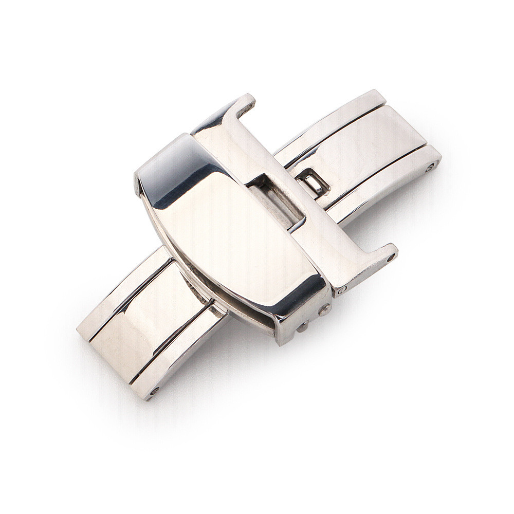 【Unique features】Stainless Steel Solid Double Push Button Fold Watch ...