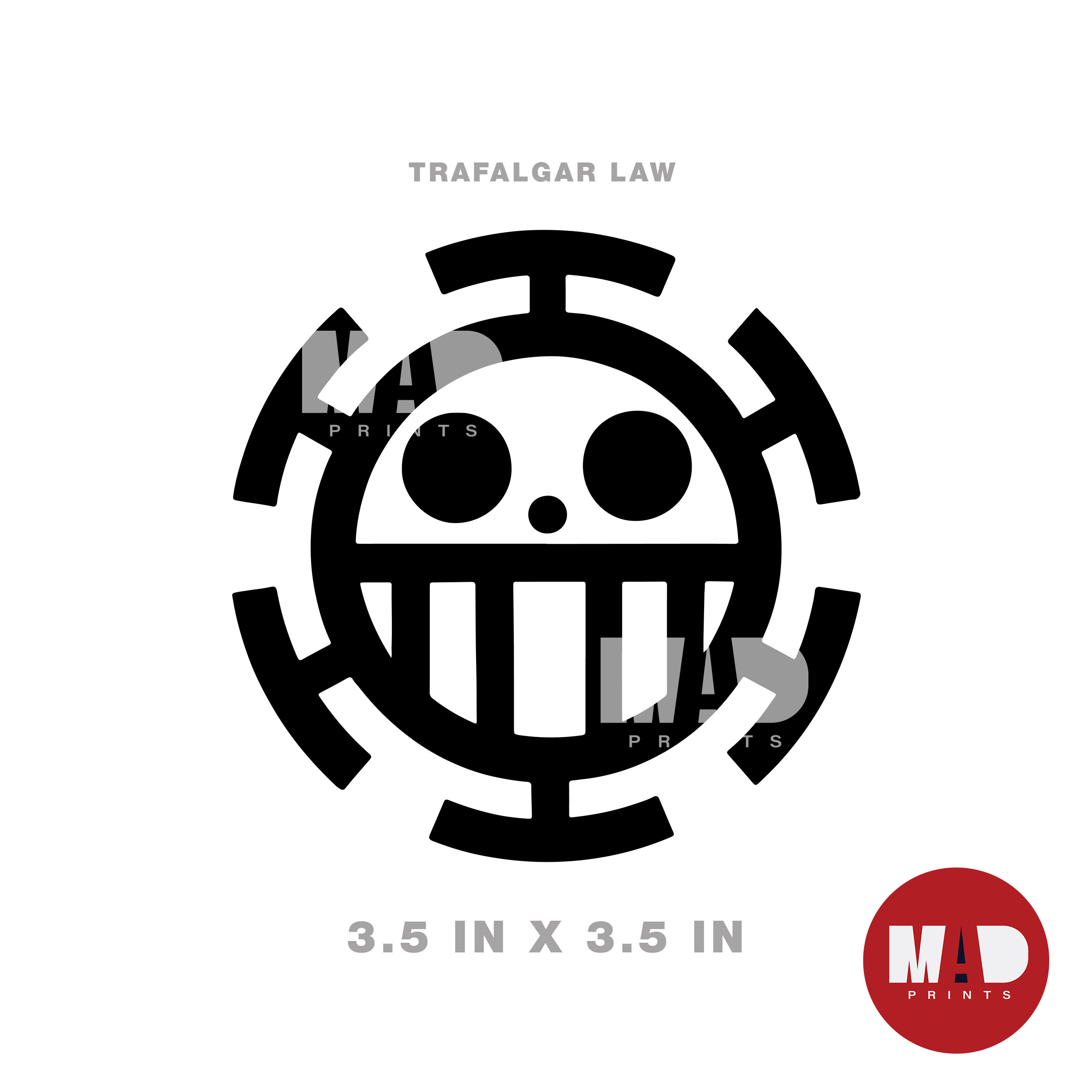 ANIME - One Piece - Trafalgar Law Logo Car Vinyl Decal Sticker | Lazada PH