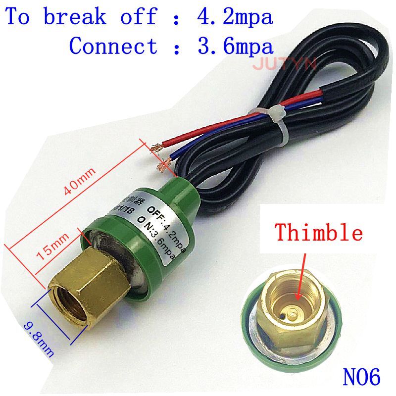 R410 Air Conditioner High Pressure Sensor Control Switch Insert ...