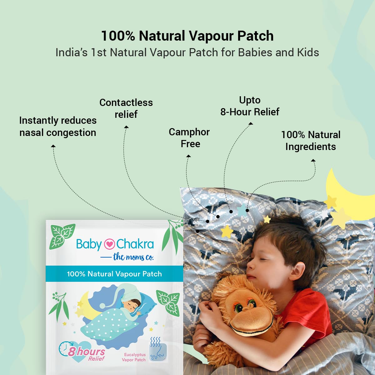 Baby Chakra 15 Vapour Patches (3 Box) | Quick Relief from runny nose ...