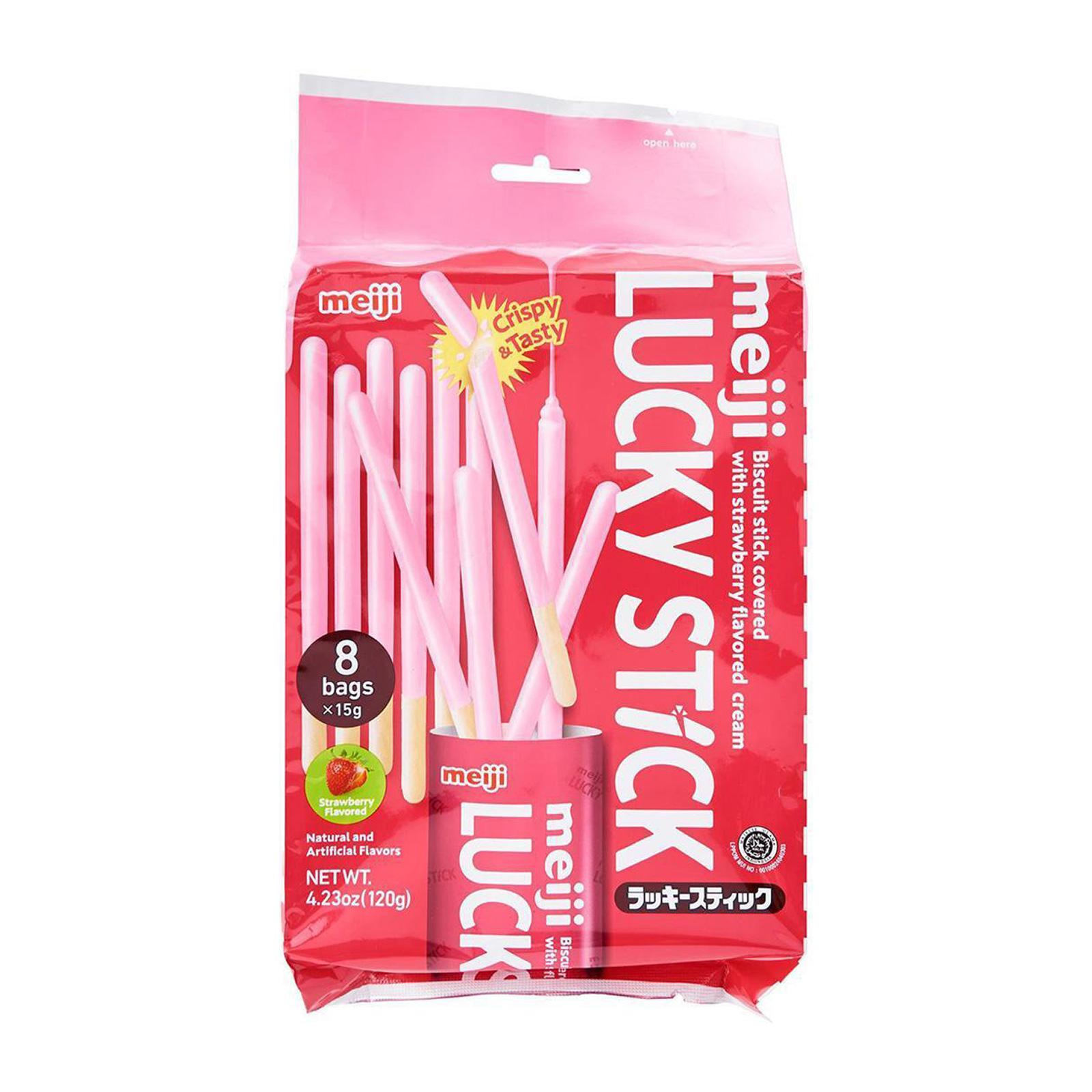 Meiji Lucky Stick Strawberry Family Pack 120G | Lazada Singapore