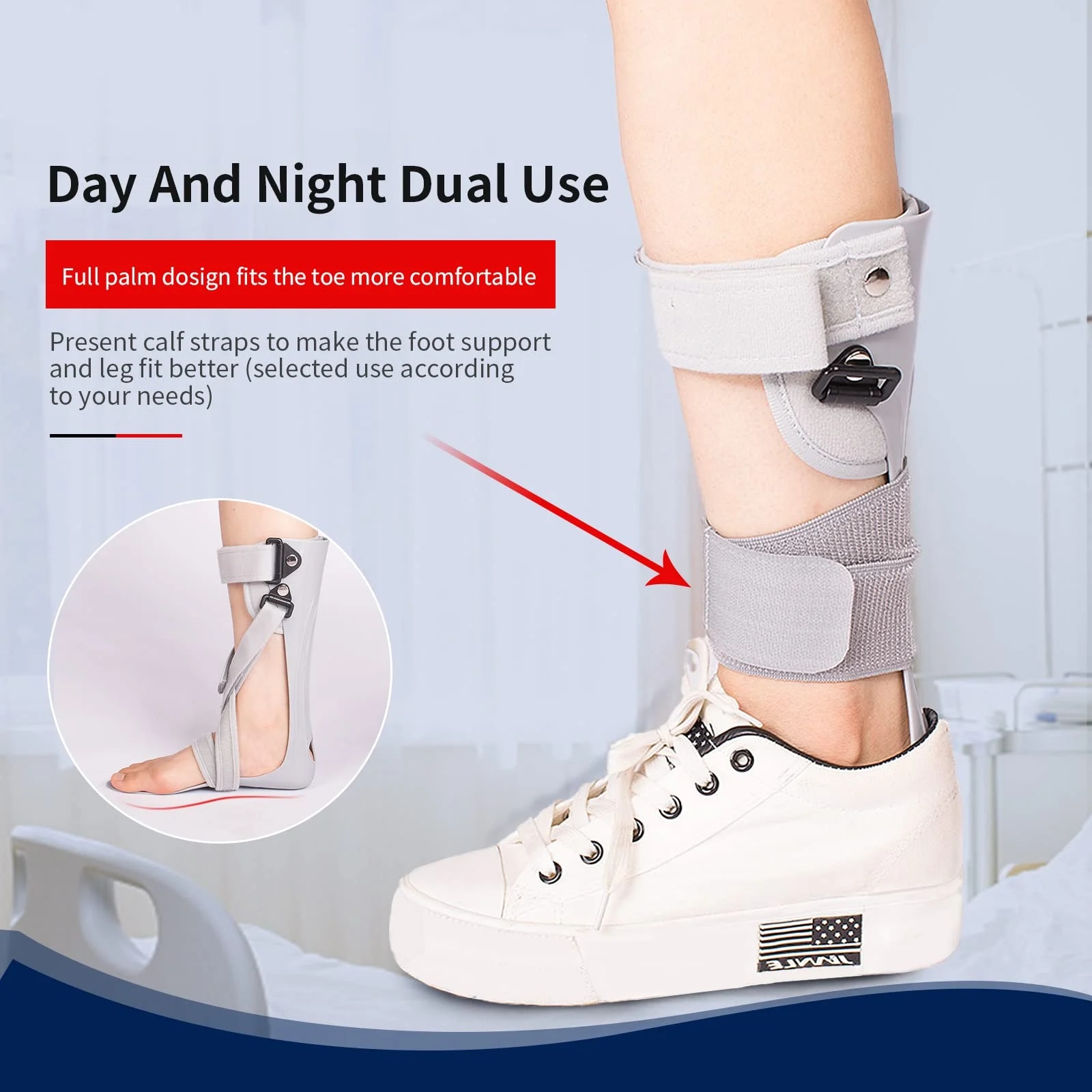 Tairibousy Afo Foot Drop Brace Splint Ankle Foot Orthosis Walking with ...