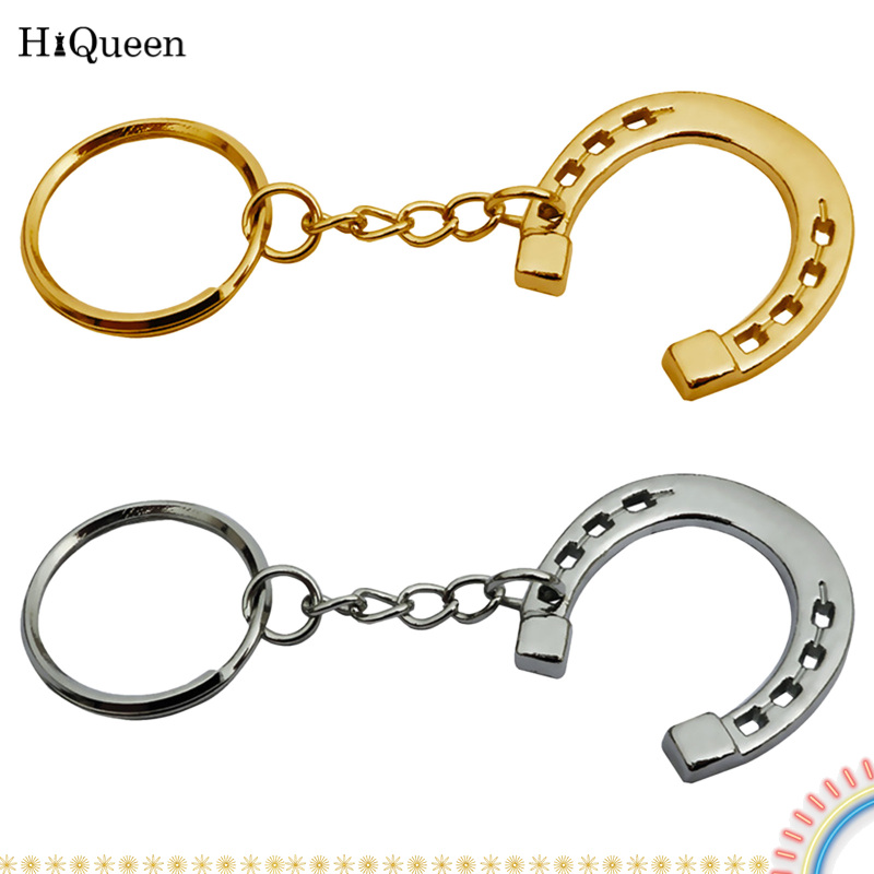 HiQueen Horseshoe Metal KeyChain Highly-Polished Diecasting Horse Shoe ...
