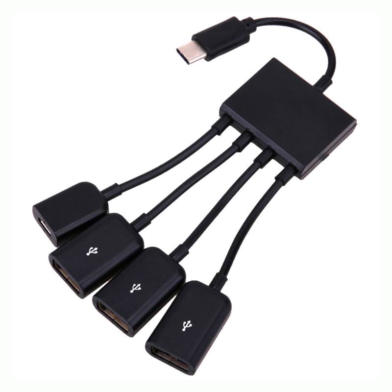 【InnovateWorld】Multiple OTG 4 Port Type-C USB Power Charging Hub Cable ...