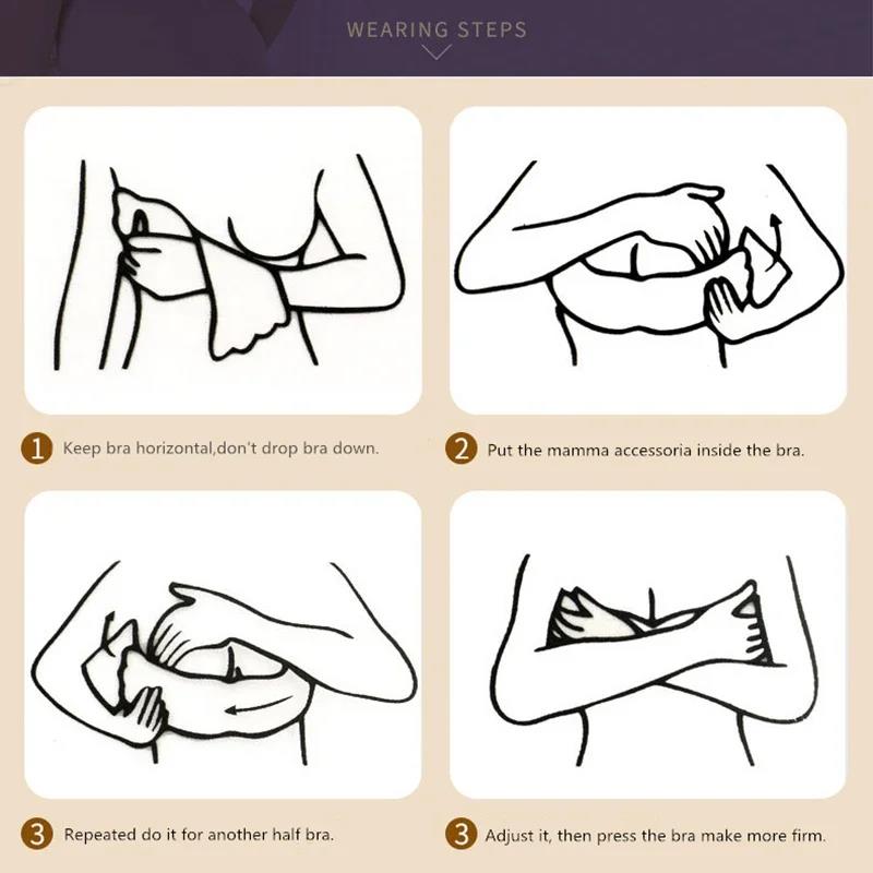 One Piece Strapless Adhesive Stick Bra Invisible Strapless Push Up Bras ...