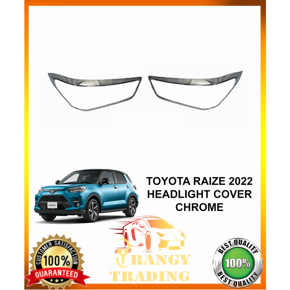 Toyota Raize 2022 to 2023 Headlight Cover MATTE BLACK / CHROME Head ...
