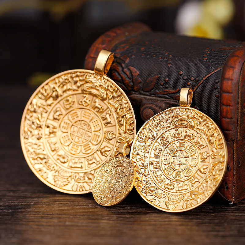 Tranic Buddhist Suppliers Silver/Gold Nepal Carving Alloy Metal Jiugong ...