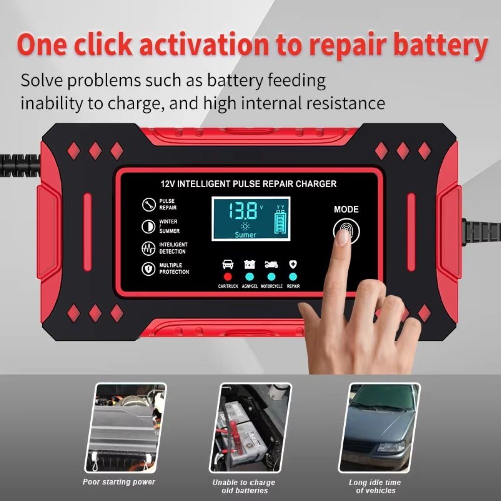 Electrical Equipment 6A Output Intelligent Car Battery Charger Pulse ...