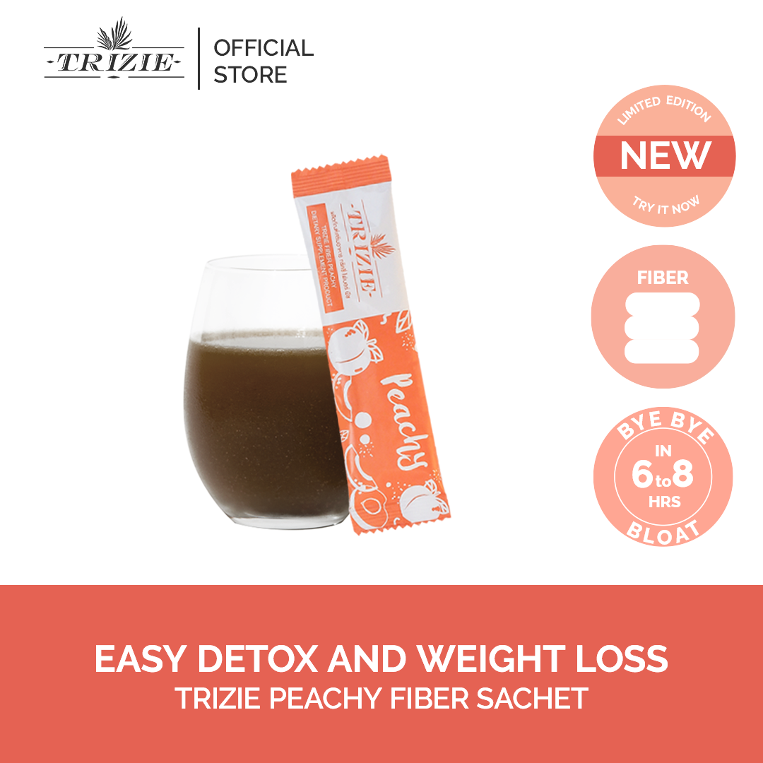TRIZIE Peachy Fiber Single Sachet [Yummy Detox Clean Fiber Drink for ...