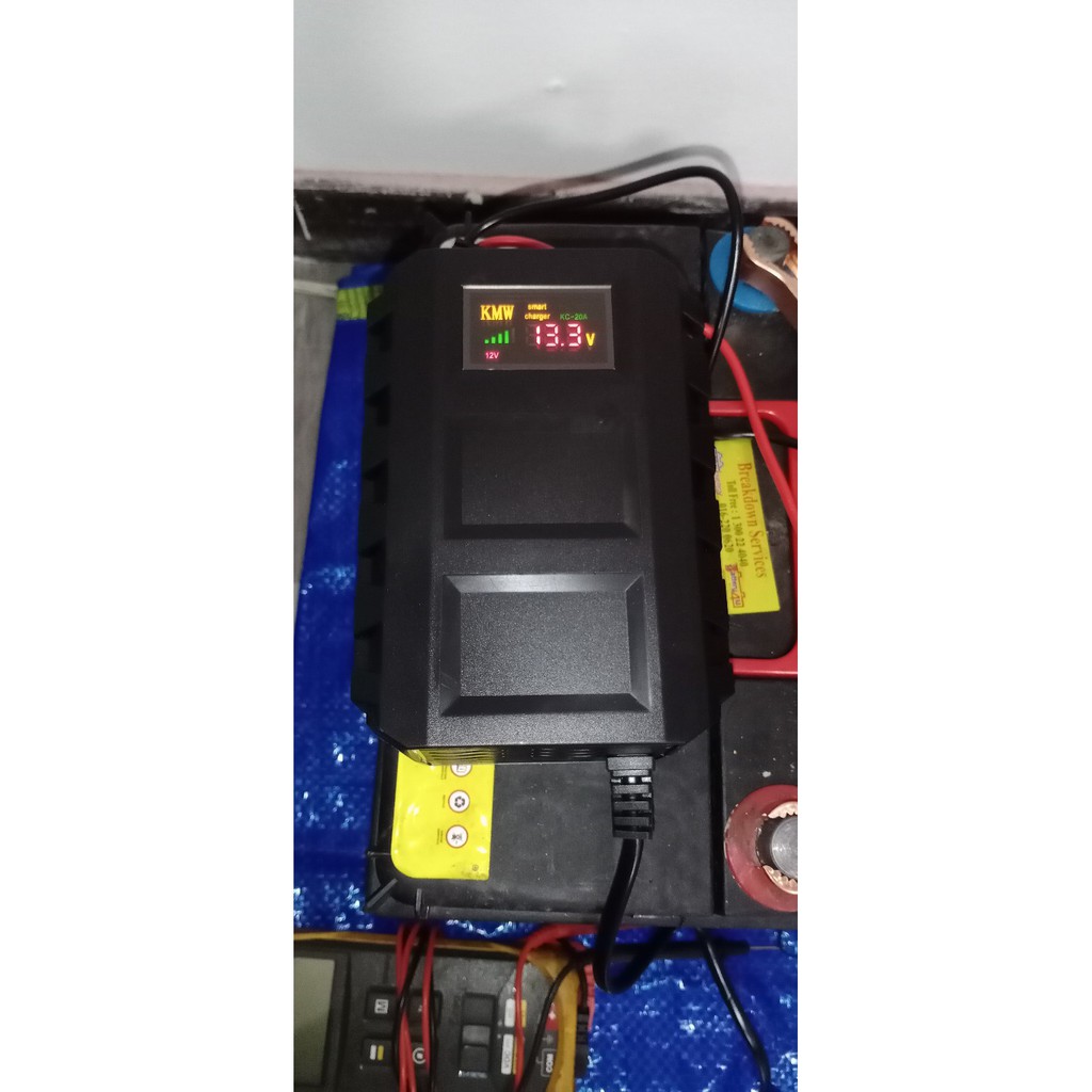 Intelligent EU Plug 12V 20A Pengecas Bateri Smart Battery Charger Car ...