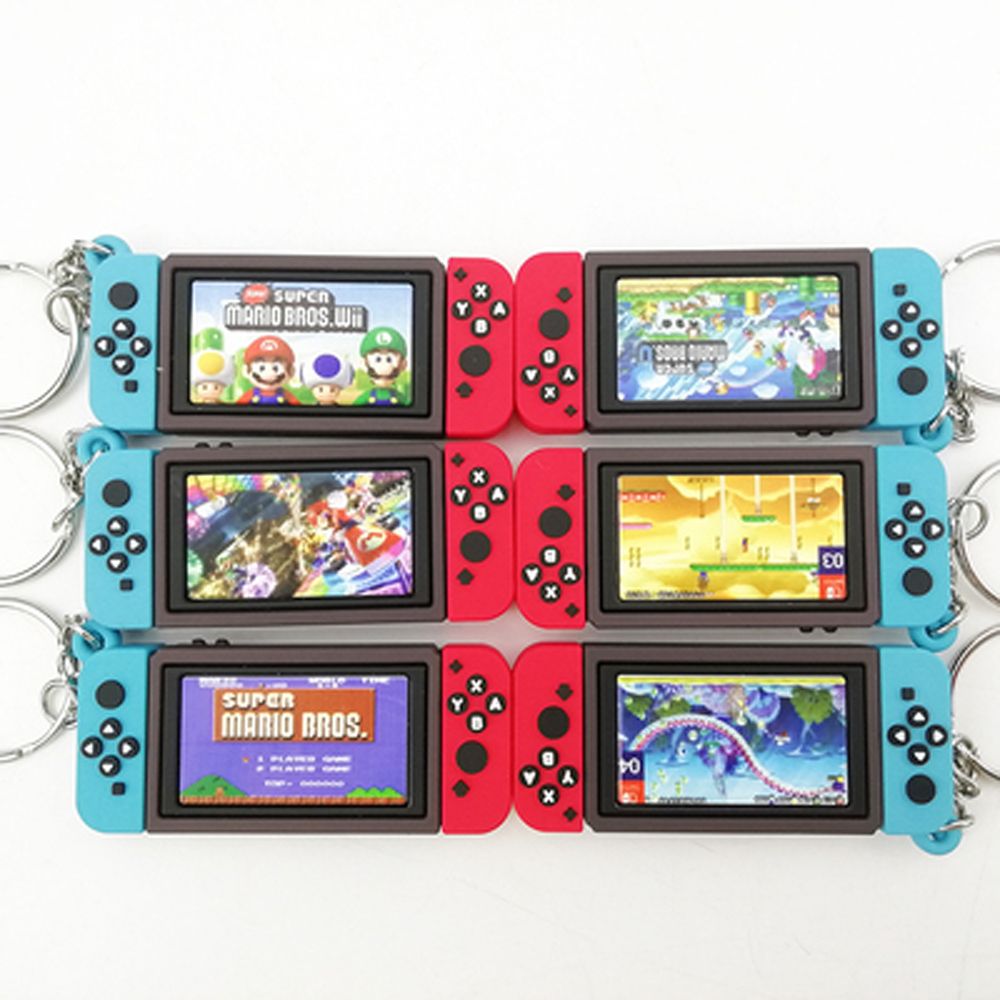 Car Key Rings Gifts Claw Machine Action Figure Super Mario Keychain ...