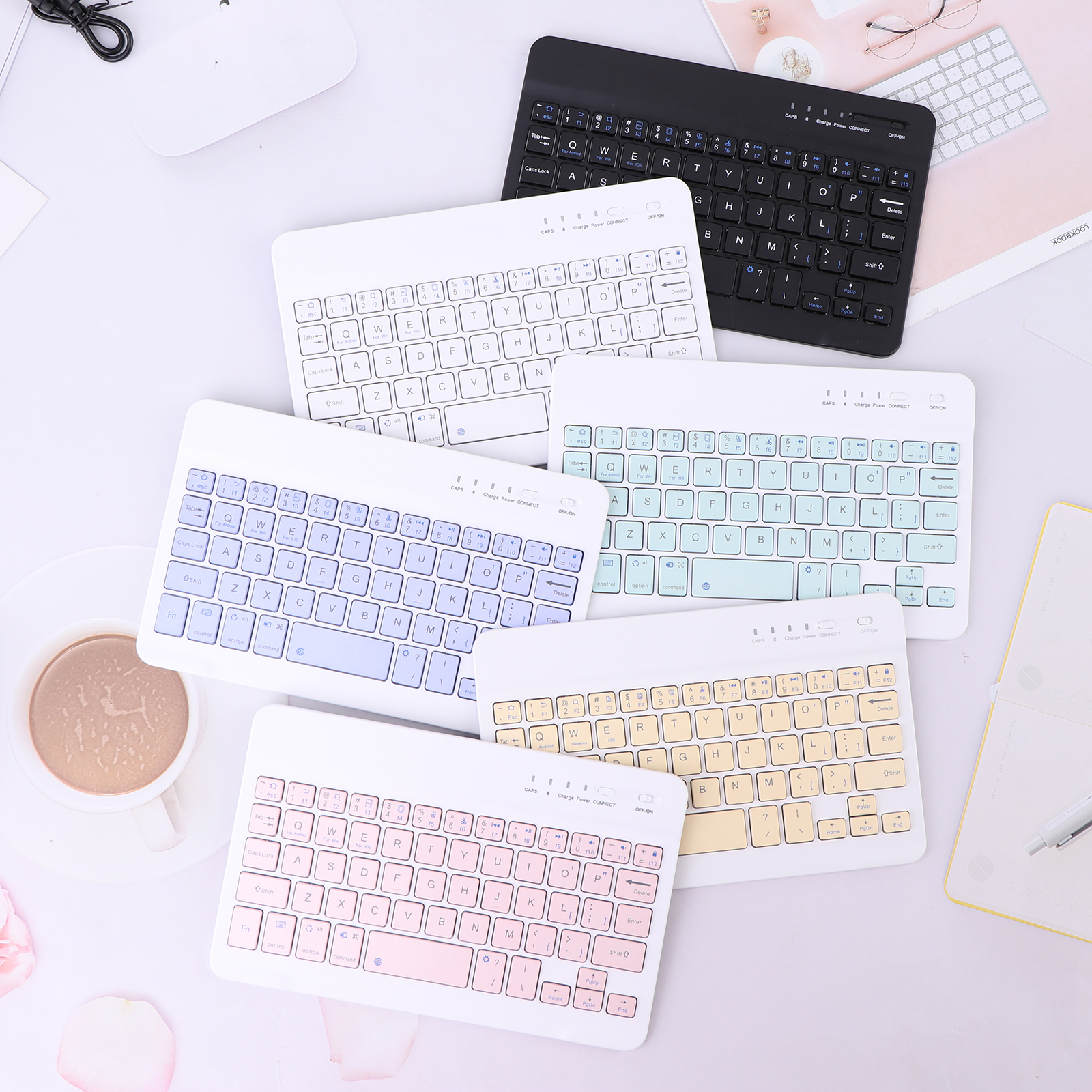 Wireless Keyboard Mobile Phone Tablet Computer Bluetooth Keyboard Mouse ...