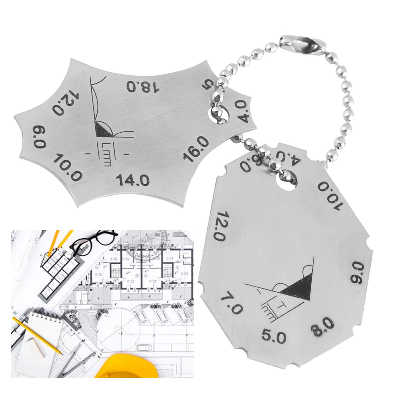 Welding Ruler Throat/Leg Gauge Fillet Weld Tee Joint Welding Two-piece ...