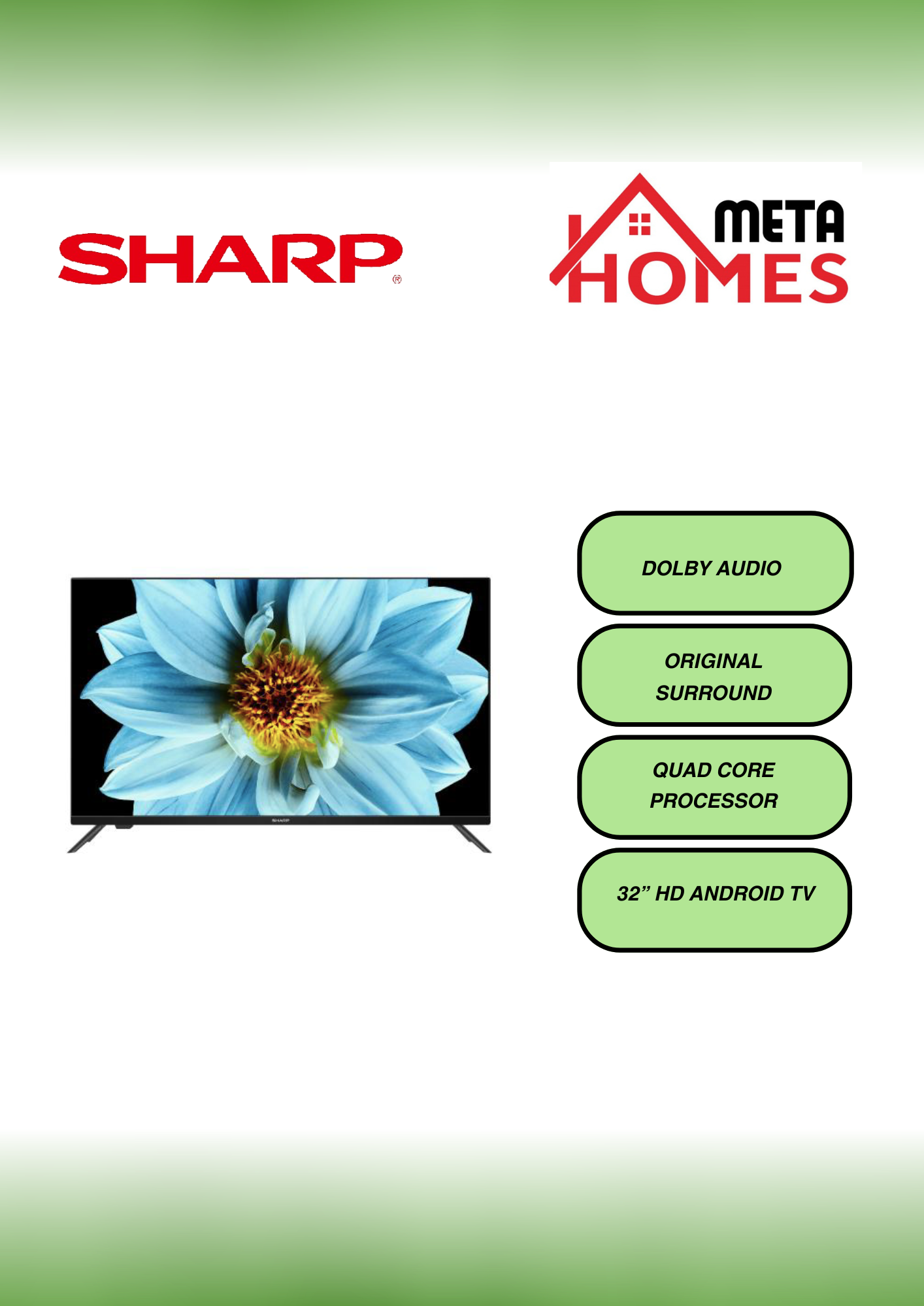Sharp Aquos 32 inch HD Android TV 2TC32EG2X | Lazada