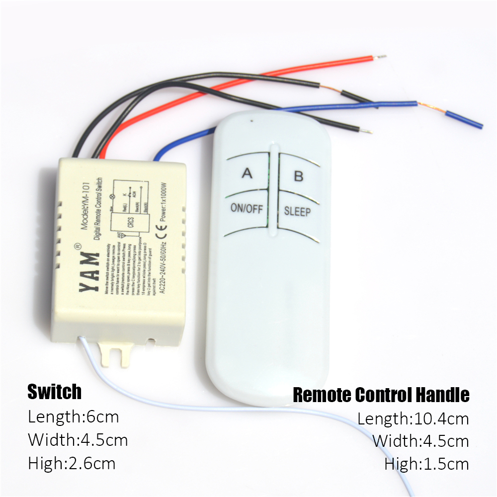 【TrendGlobe】1/2/3/4 Way AC 220V Digital RF Wireless Remote Control ...