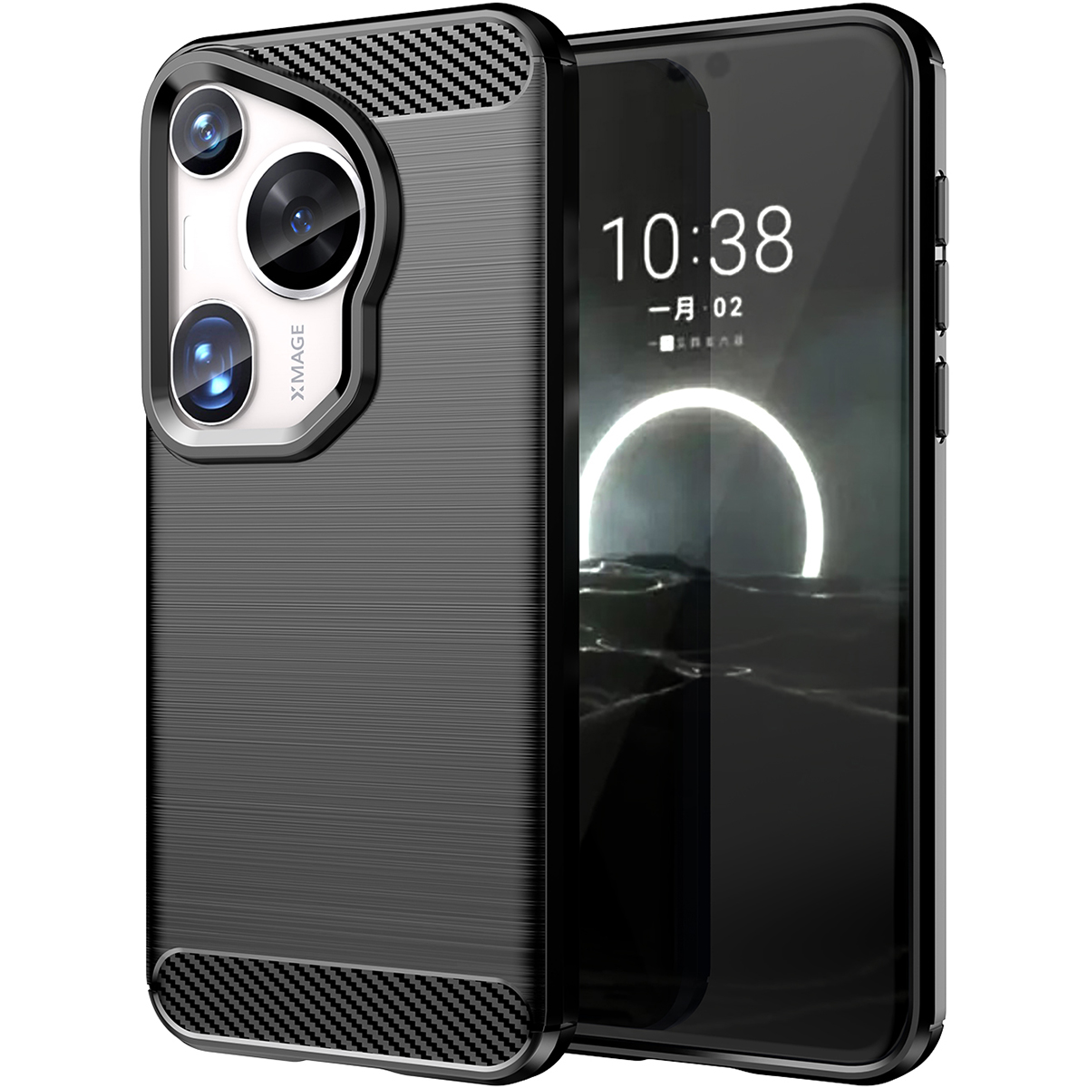 xipare for Huawei Pura 70 Ultra Soft Carbon Fiber Brushed TPU Case ...