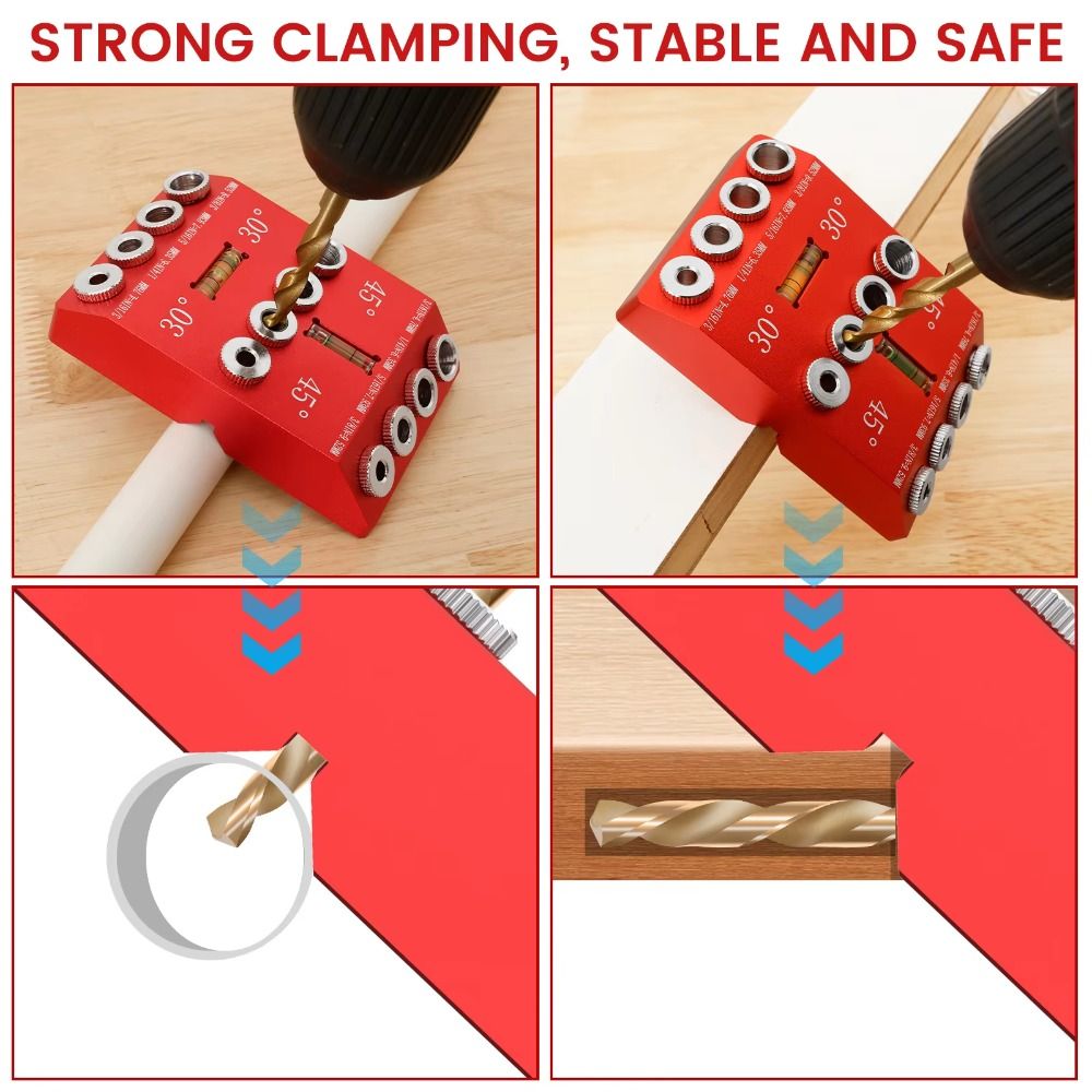 Drill Template Block 30 45 90 Degree Drilling Locator Angled/Straight ...