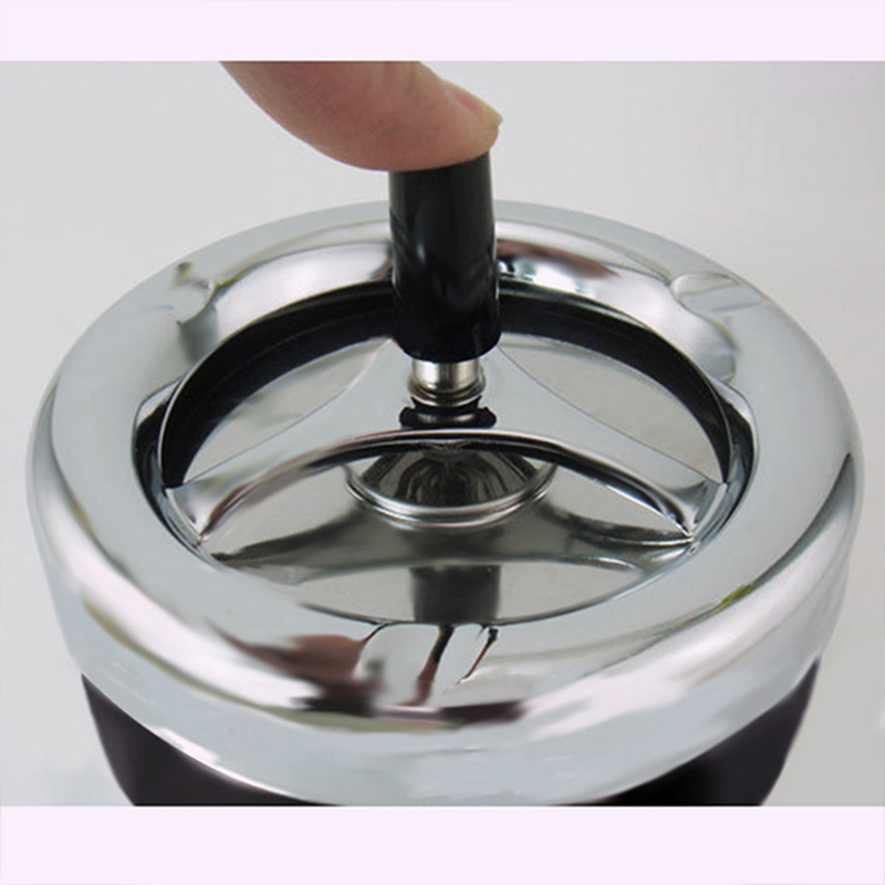Automatic Cleaning Rotating Ashtray, Stainless Steel Finger Pressure ...