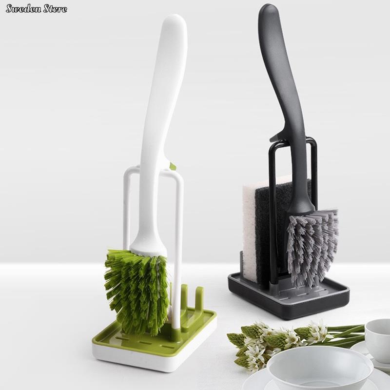 Kitchen Brush Hunging Long Handle Pan Pot Brush Multifunctional Dish ...