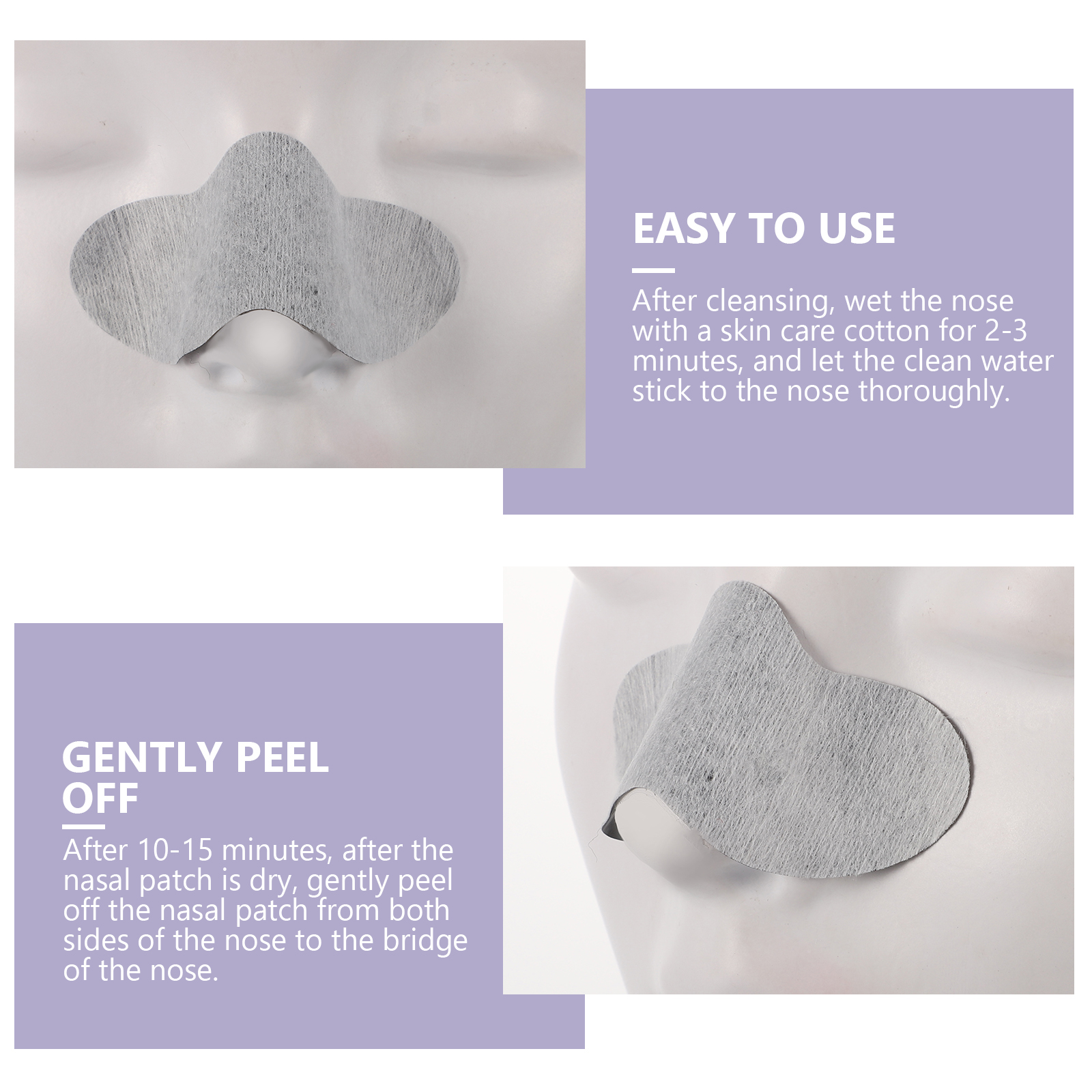 Yuanyan Nose Blackhead Strips Pore Patch Masks Black Instant Strip Off ...