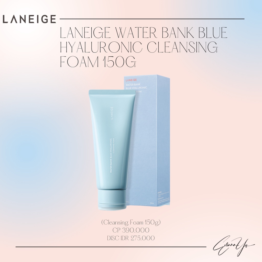 Laneige Water Bank Blue Hyaluronic Cleansing Foam 150g | Lazada Indonesia