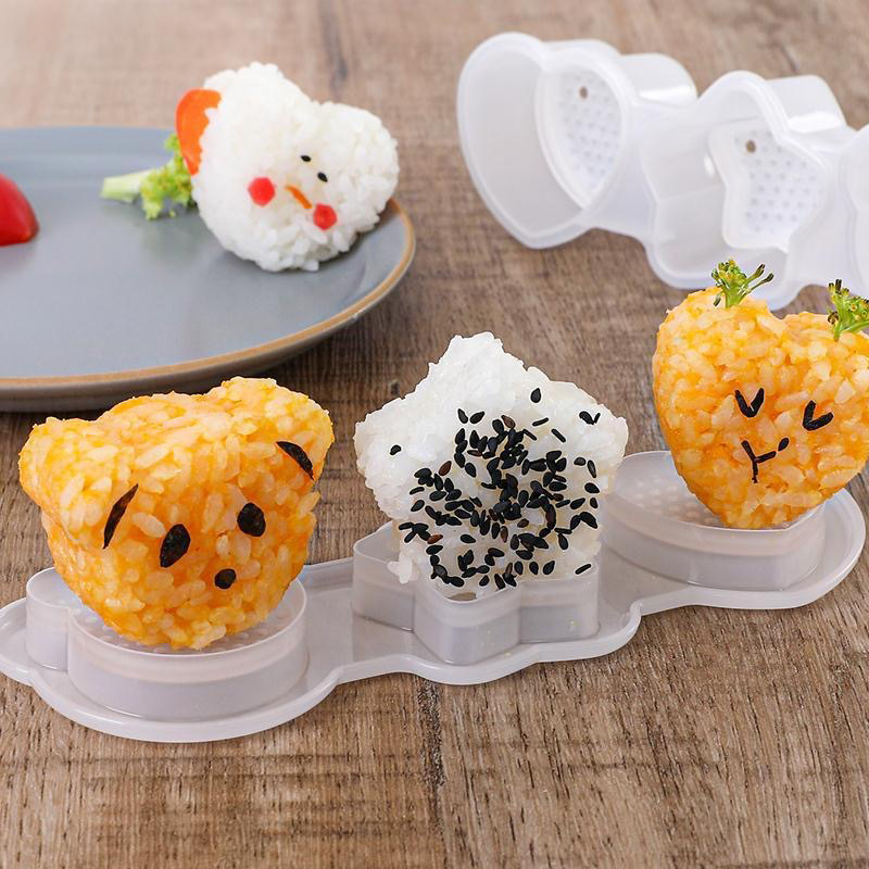 1Pc Cartoon Shape Rice Ball Mold Rice Ball Sushi Roll Bento Embossing ...