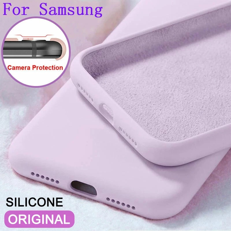 Original Liquid Silicone Cases For Samsung Galaxy S8 S9 S10 Note 8 9 10 ...