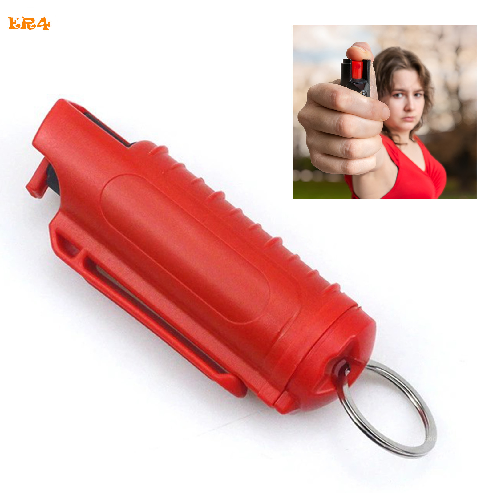 ER Keychain Pepper Spray Small Case Safety Key Chain for Women Men Day ...