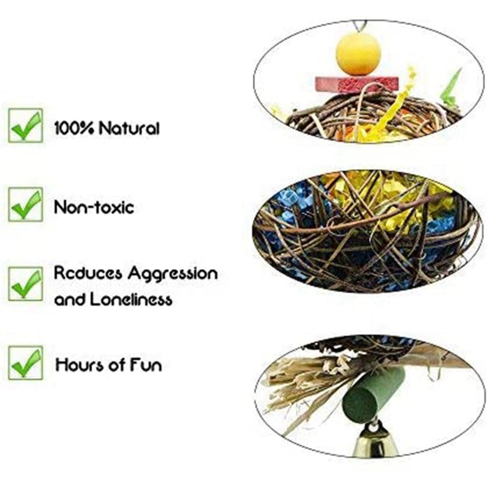 Love Birds Cockatiel Hanging Conure Bird Chewing Parrot Cage Foraging ...