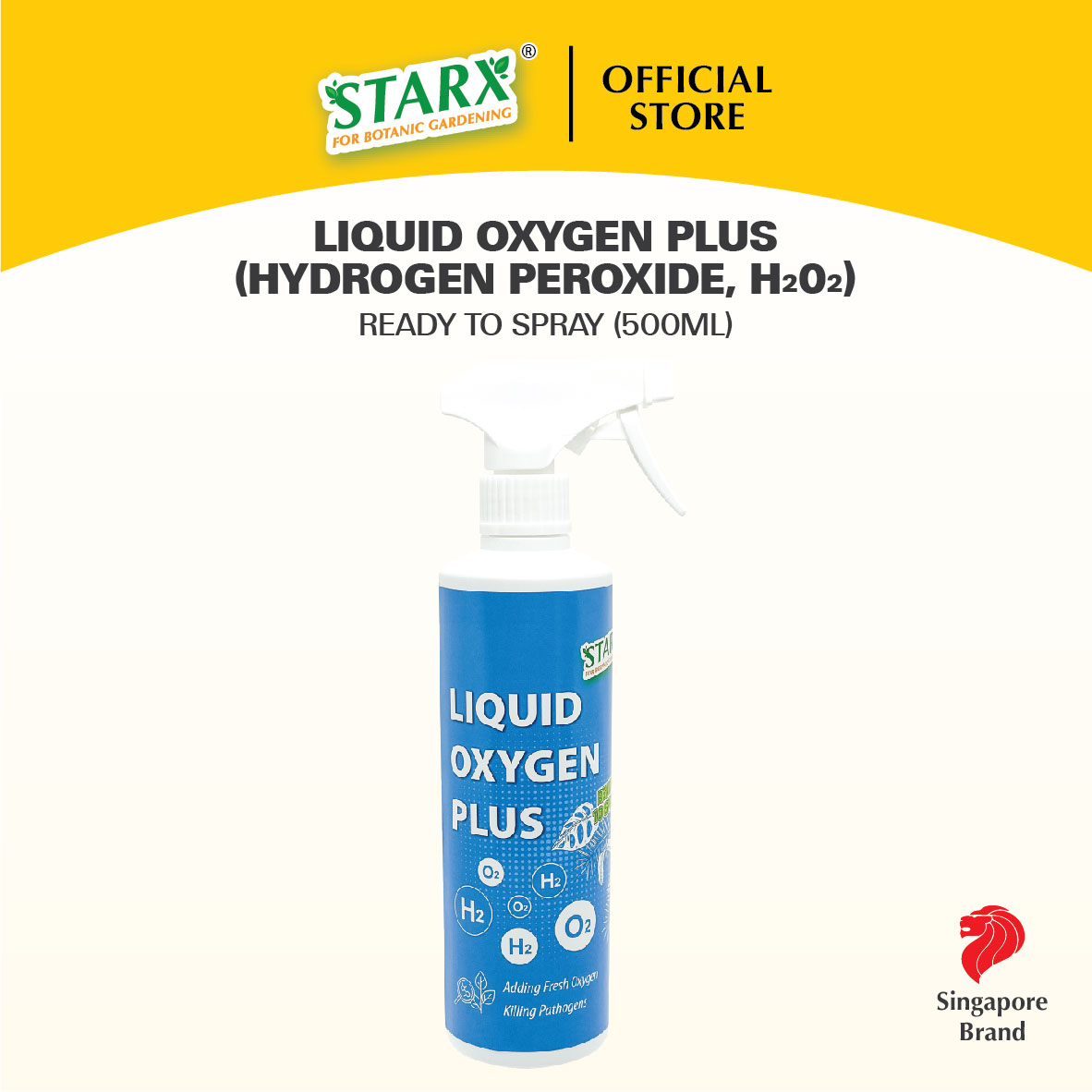 STARX SG | Liquid Oxygen Plus, H2O2 (500ml) Ready to Spray - Fungicide ...