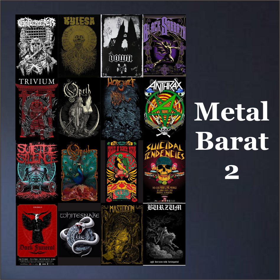 Poster Band Metal A5 16pcs Poster Aesthetic Poster Murah Poster Band ...