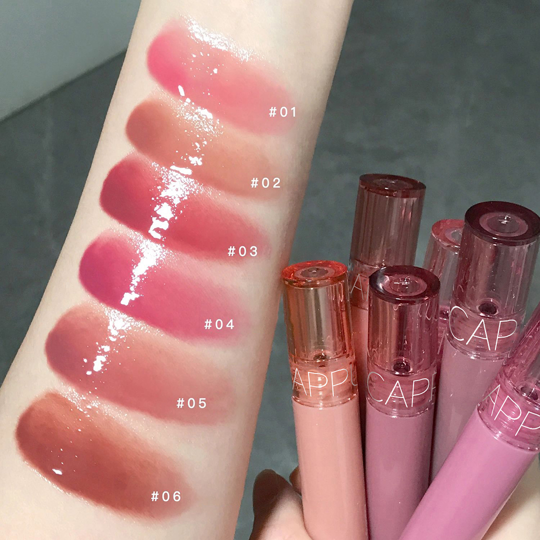 Cappuvini Makeup Juice Lip Glaze Moisturizing Lip Stain Summer Water ...