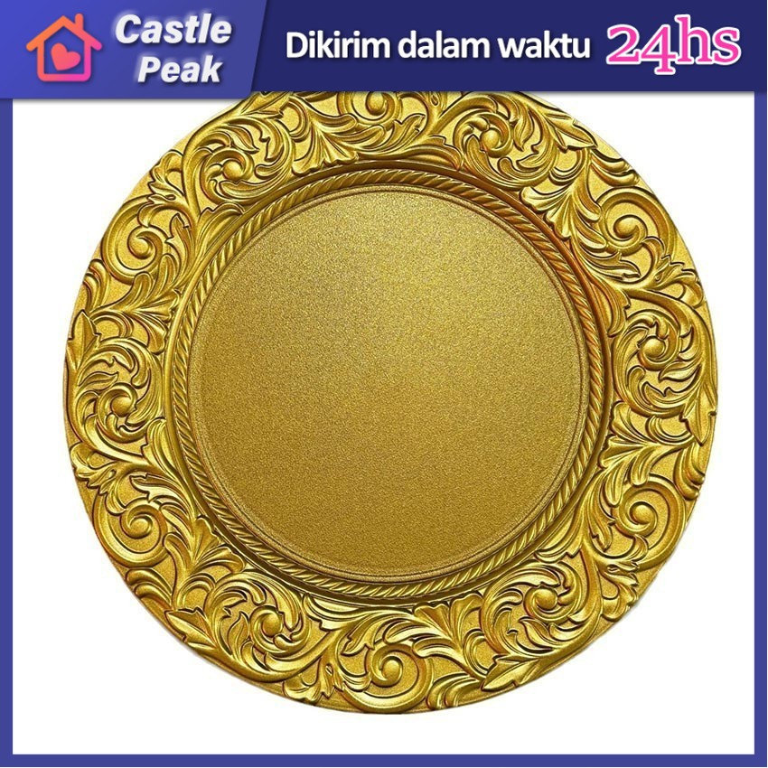 Piring Kue / Piring Saji / Piring Mewah / Piring Emas / Piring Plastik / Wadah Saji | Lazada ...