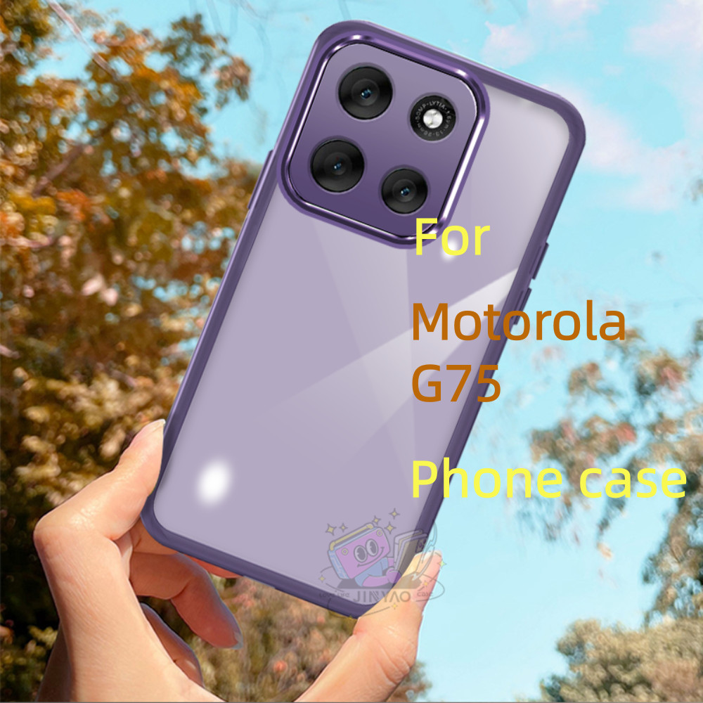 【Personality】For Motorola G75 Phone case transparent Lens protector ...