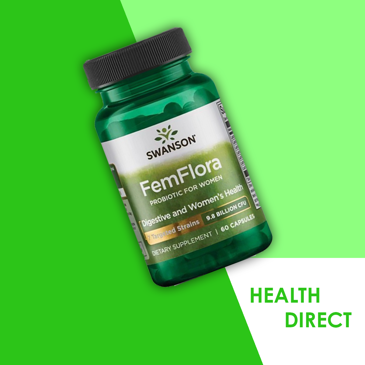 Swanson FemFlora Probiotic for Women 9.8B CFU 60 capsule Exp. 09/2022 ...