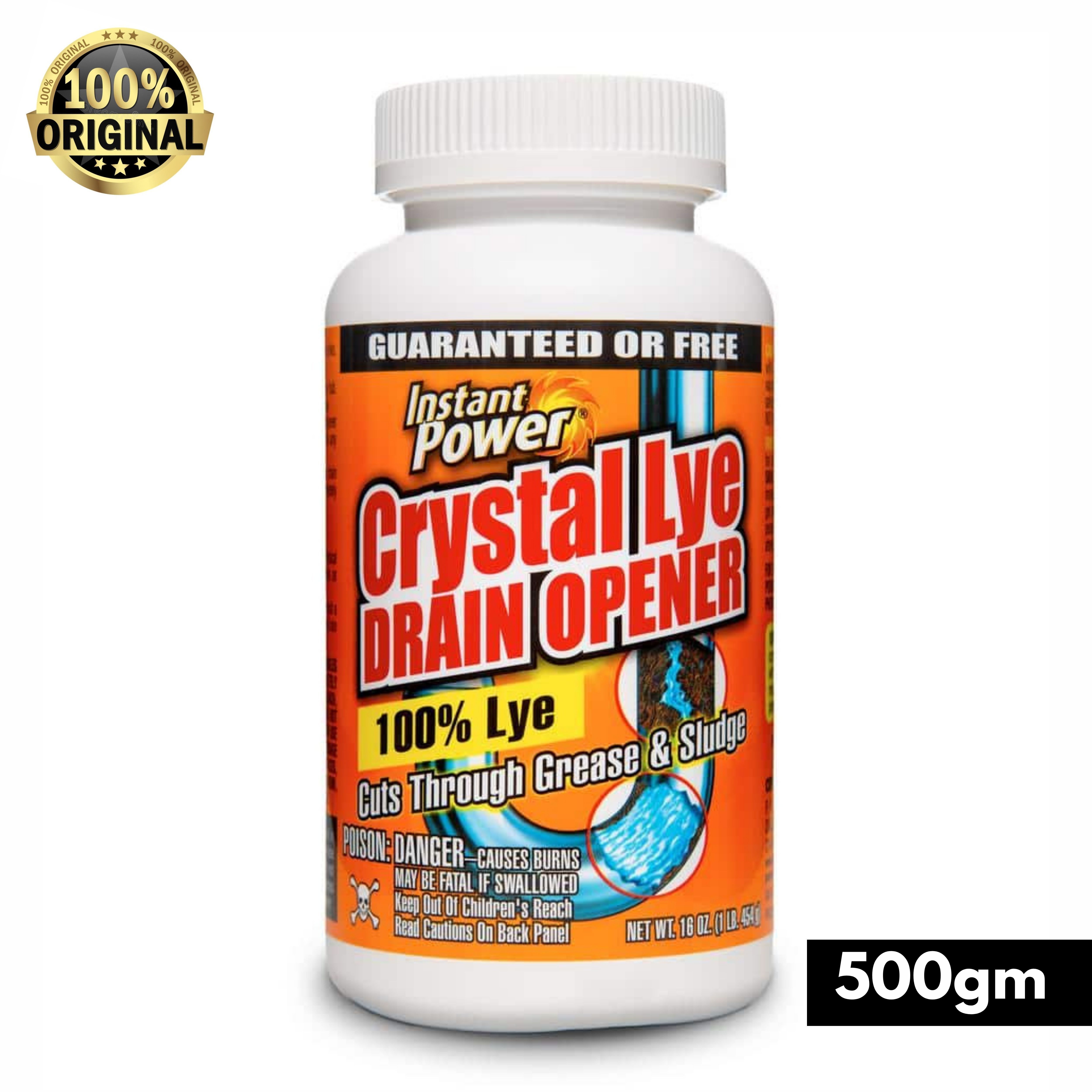 Crystal Lye Drain Opener 500gm - Powerful Sink & Grease Cleaner ...