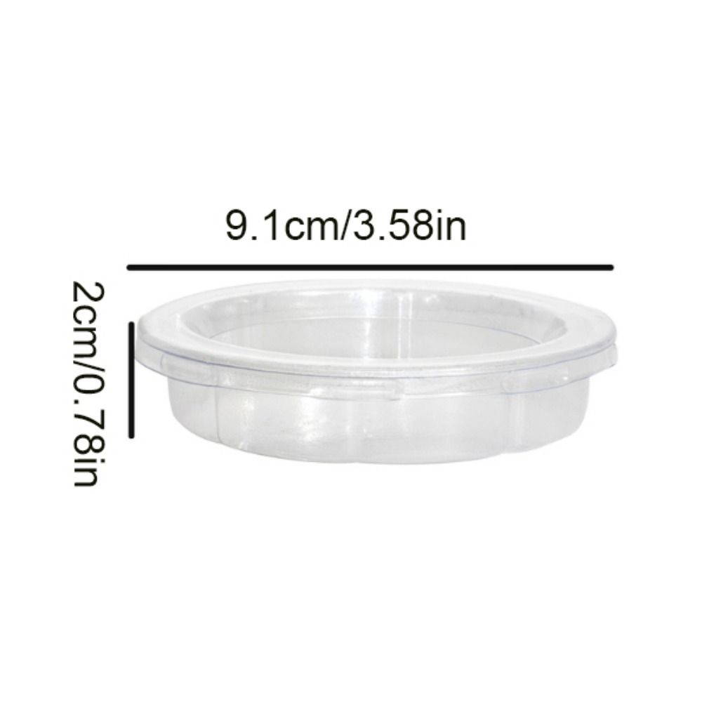 5pcs Snake Food Container Transparent Lizard Food Bowl Plastic Round ...