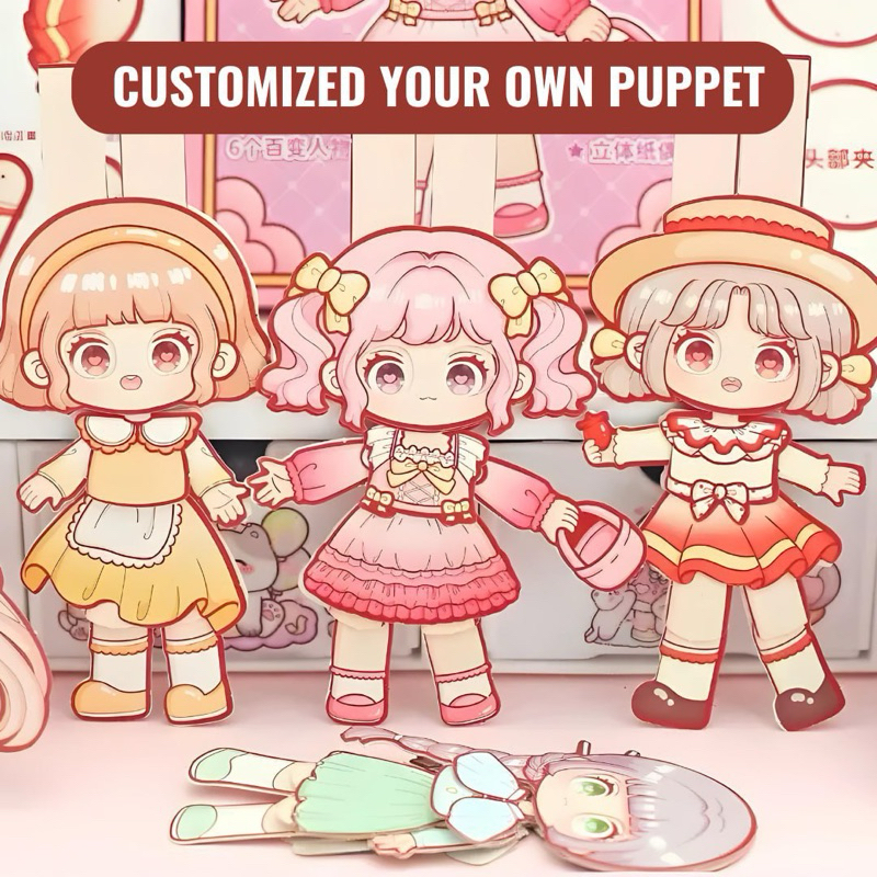 Telado Paper Puppet Paper Doll Activity Toys with 6 characters | Lazada PH