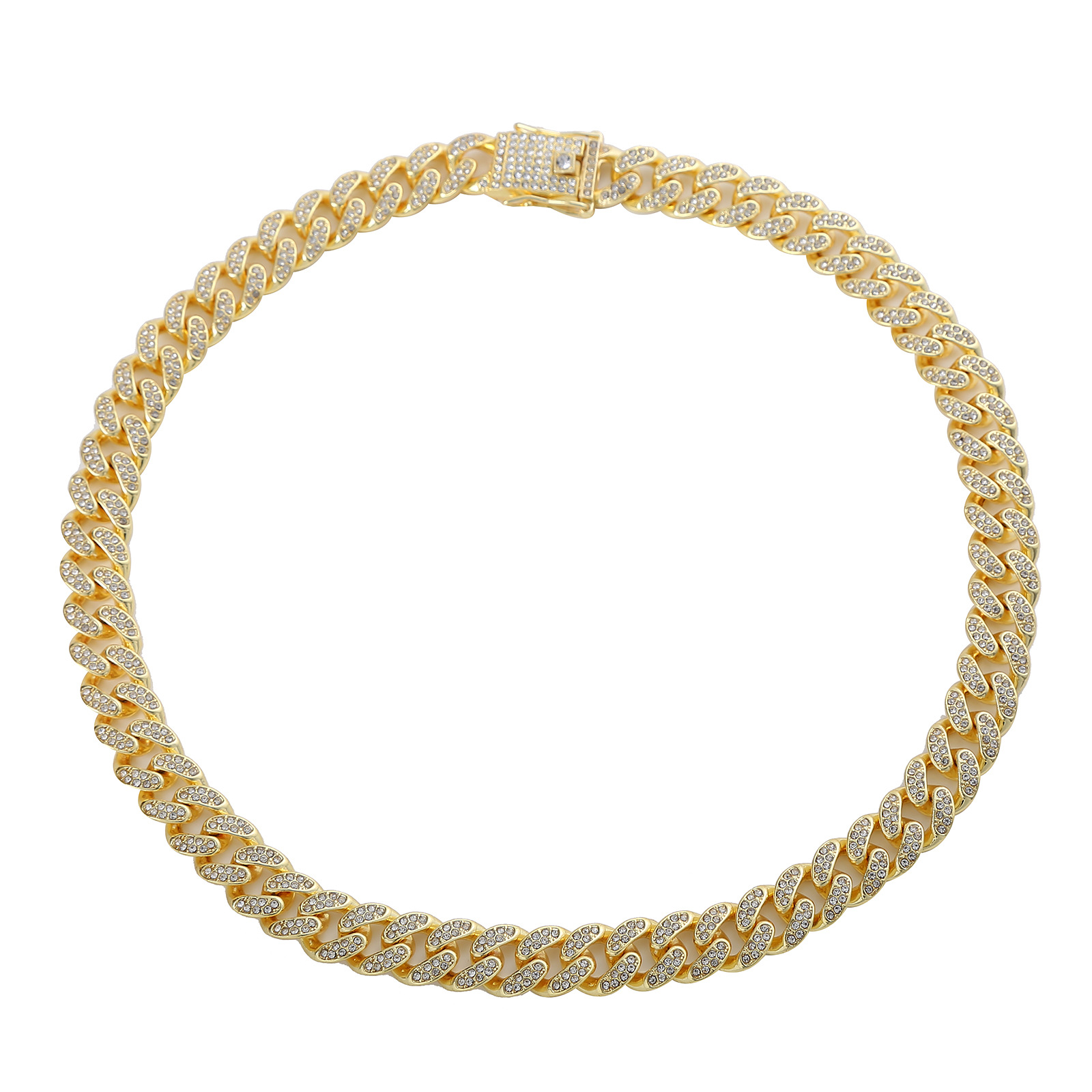 【Countdown Classic 14mm Cuban Chain Alloy Hip Hop Necklace Men's and ...